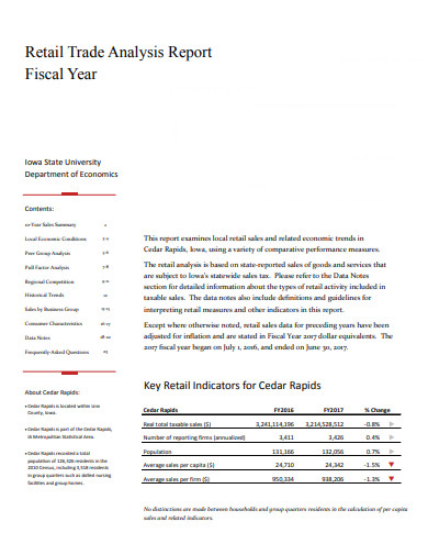 7+ Retail Trade Report Templates in DOC | PDF