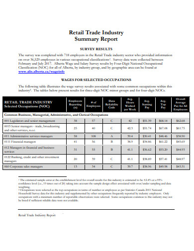 7+ Retail Trade Report Templates in DOC | PDF
