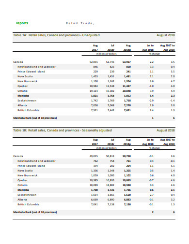 7+ Retail Trade Report Templates in DOC | PDF