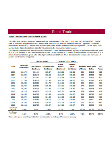 7+ Retail Trade Report Templates in DOC | PDF