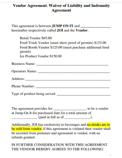 10+ Retail Vendor Agreement Templates in PDF | DOC