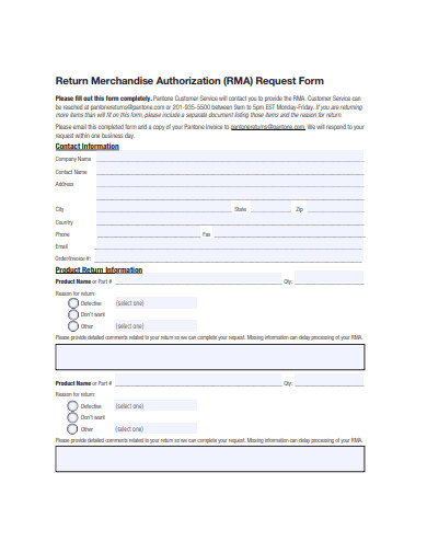 23+ Return Authorization Form Templates in Google Docs | Word | Pages | PDF