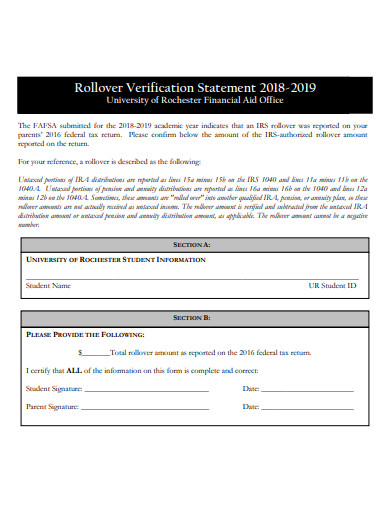 23+ Verification Statement Templates in PDF | DOC