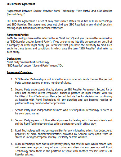 9+ SEO Agreement Templates in PDF