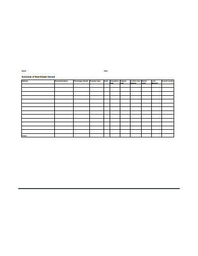 28+ FREE Real Estate Schedule Templates in PDF, Word