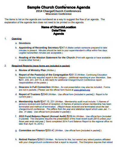 11+ Church Conference Report Templates in DOC | PDF