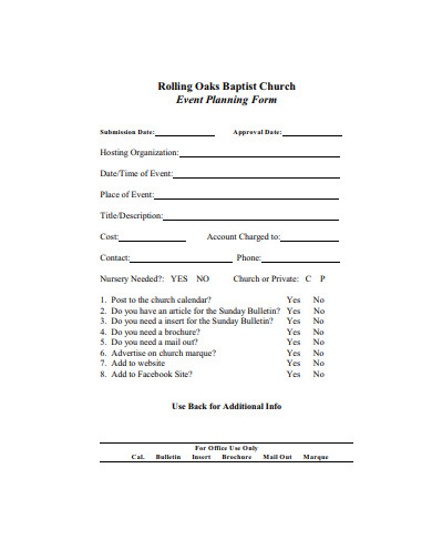 11+ Church Event Planning Templates in PDF | DOC
