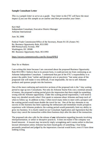 12+ Consultant Letter Templates in Google Docs | PDF | Word | Pages