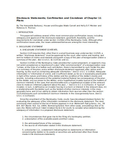 25+ Disclosure Statement Templates in PDF | DOC