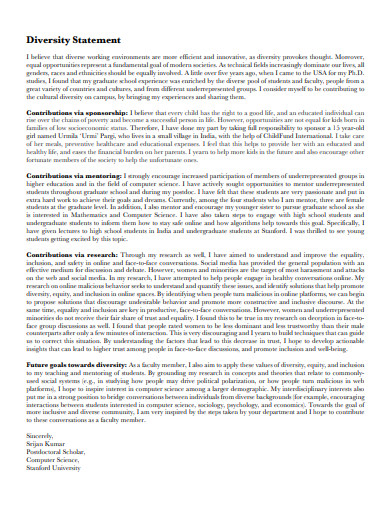 23+ Diversity Statement Templates in PDF | DOC
