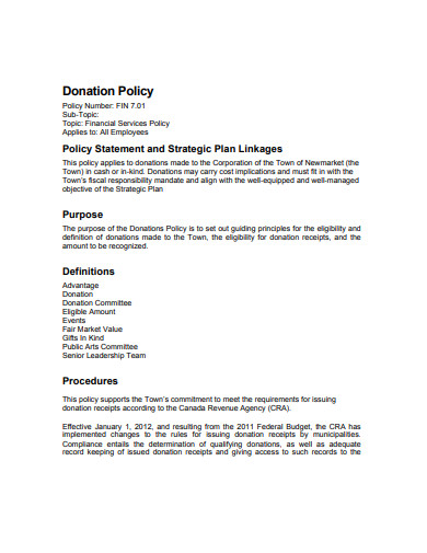 20+ Donation Policy Templates in PDF
