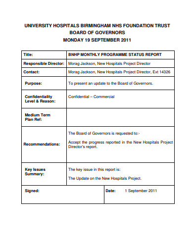 12+ Hospital Project Report Templates in PDF