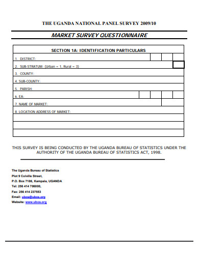 9+ Market Survey Questionnaire Templates in PDF | DOC