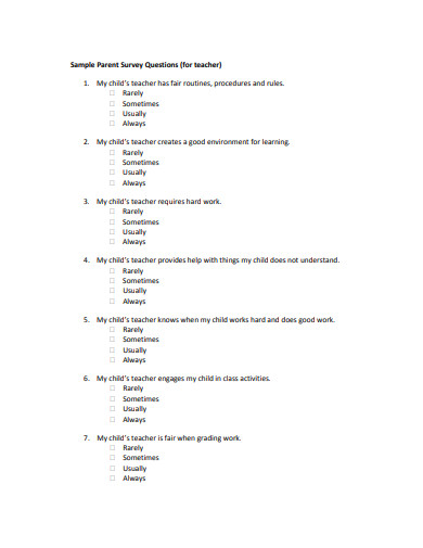 20+ Parent Survey Templates in Google Docs | Word | Pages | PDF