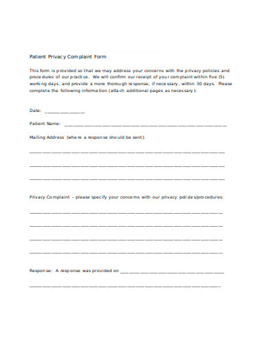 21+ Patient Complaint Form Templates in PDF | DOC