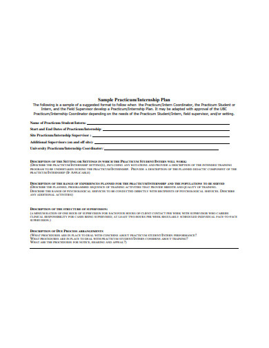 14+ Internship Plan Templates in DOC | PDF