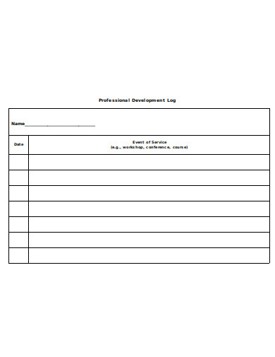 FREE 10+ Professional Development Log Templates in PDF | MS Word