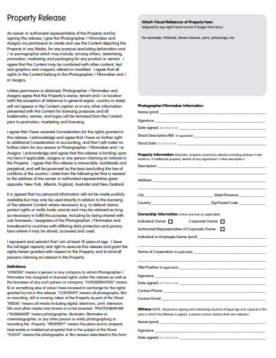 20+ Property Release Form Templates in PDF