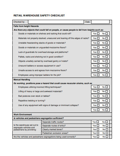 7+ Retail Daily Checklist Templates in PDF | DOC