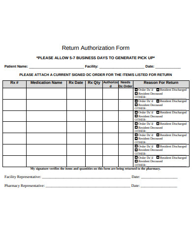 23+ Return Authorization Form Templates in Google Docs | Word | Pages | PDF