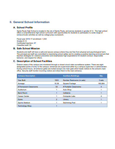 19+ School Safety Plan Templates in PDF | DOC
