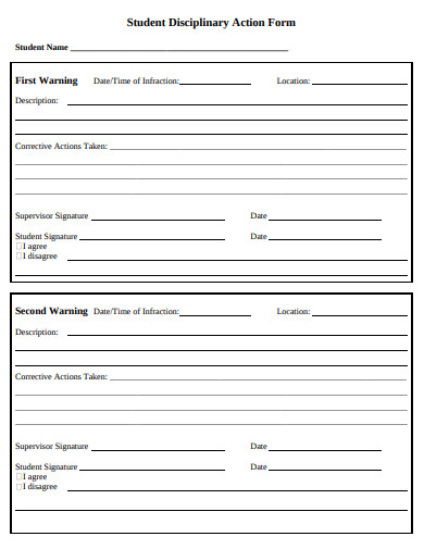 14+ Free School Disciplinary Action Form Templates in DOC | PDF | XLS