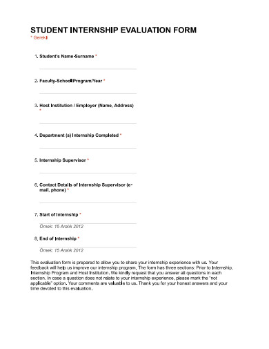 Internship Evaluation Form Iqra University - Form example download
