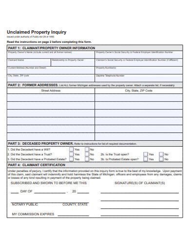 22+ Property Inquiry Form Templates in PDF | DOC