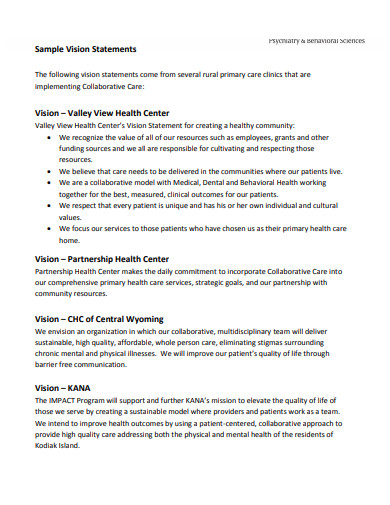 12+ Vision Statement Templates in PDF | DOC