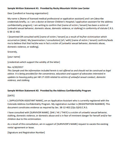 18+ Written Statement Templates in PDF | DOC