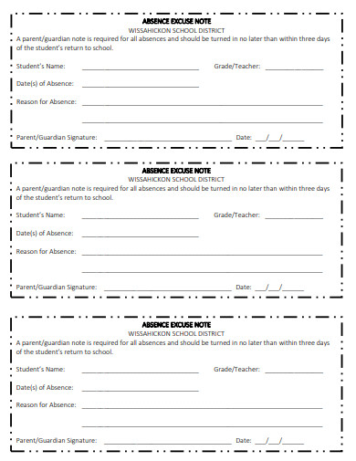13+ School Absence Note Templates in PDF | Google Docs | Word | Pages