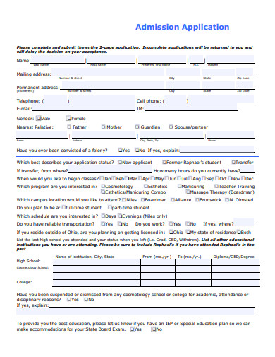 Free 29+ School Admission Form Templates in DOC, PDF