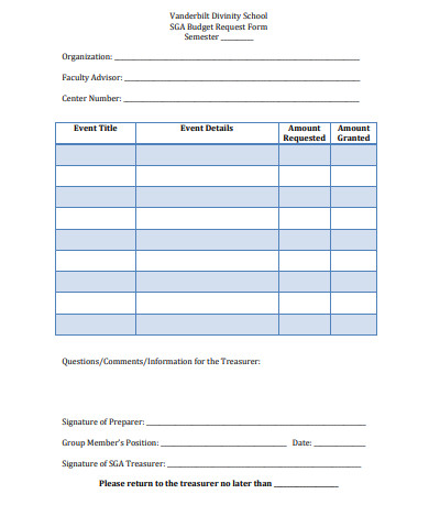 20+ Budget Request Form Templates in PDF | DOC