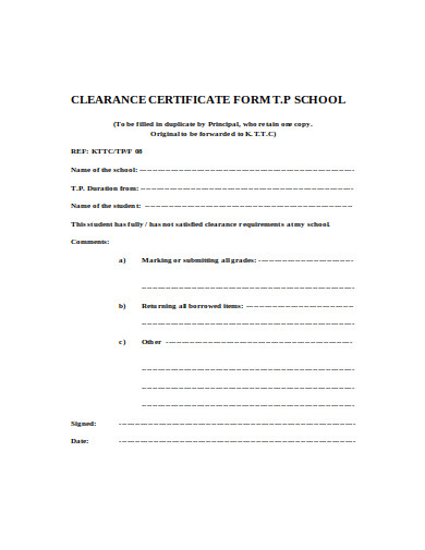 10+ School Clearance Form Templates in DOC | PDF