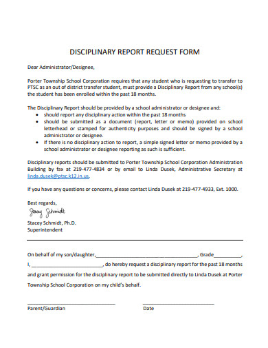 14+ Free School Disciplinary Action Form Templates in DOC | PDF | XLS