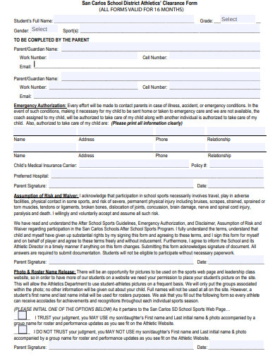 10+ School Clearance Form Templates in DOC | PDF