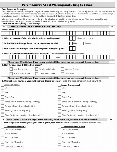20+ Parent Survey Templates in Google Docs | Word | Pages | PDF