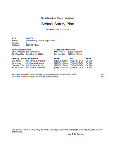 19+ School Safety Plan Templates in PDF | DOC