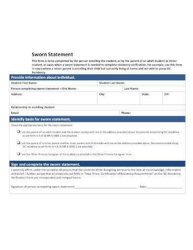 22+ Sworn Statement Templates in Google Docs | Word | Pages | PDF