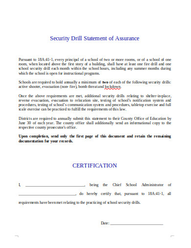 FREE 10+ Security Statement Templates in PDF | MS Word