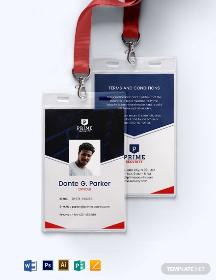 9+ Security ID Card Templates - Illustrator, MS Word, Pages, Photoshop ...