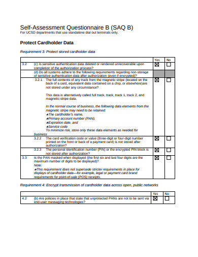 15+ Self Assessment Questionnaire Templates in PDF | DOC