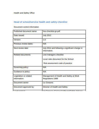 20+ School Checklist Templates in Google Docs | Word | Pages | PDF