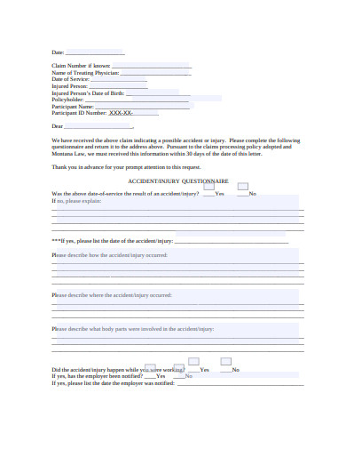21+ Accident Questionnaire Templates in PDF | DOC
