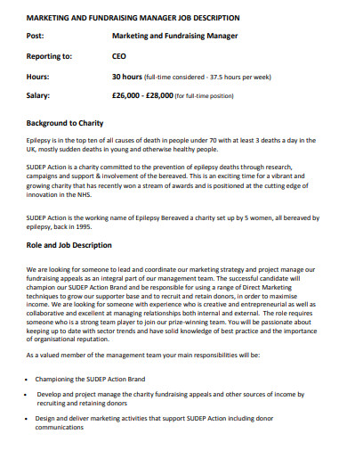 10+ Charity Job Description Templates in PDF | DOC