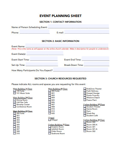 11+ Church Event Planning Templates in PDF | DOC