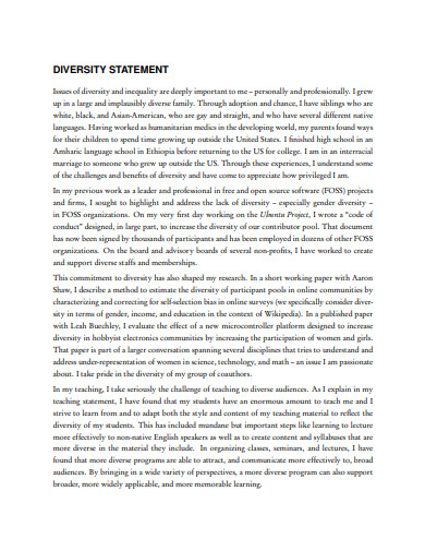 23+ Diversity Statement Templates in PDF | DOC