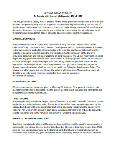 20+ Donation Policy Templates in PDF