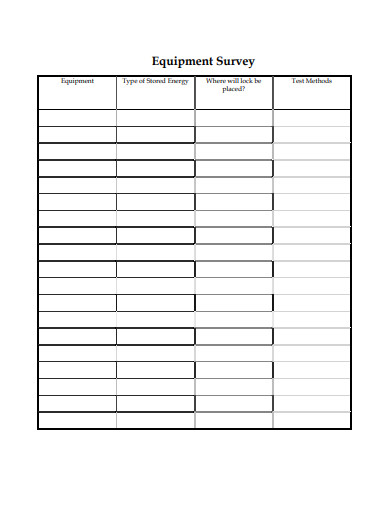 14+ Equipment Survey Templates in PDF | DOC