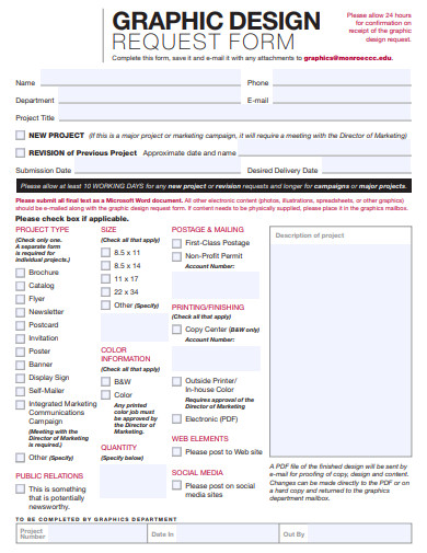 FREE 10+ Graphic Design Request Form Templates in PDF | MS Word